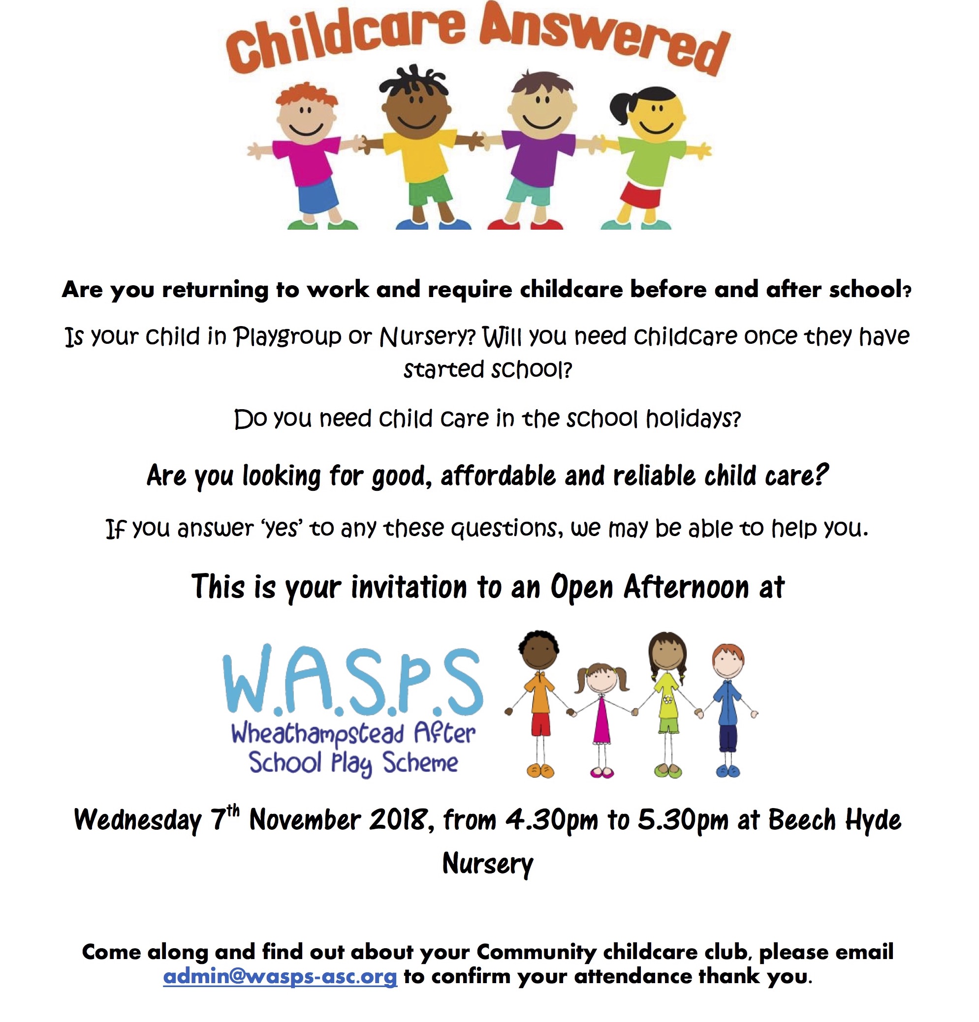 Open afternoon - WASPS